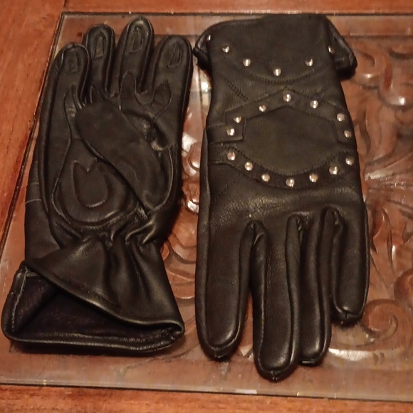 UNKNOWN | Accessories | Nwt Gauntlet Riding Gloves Black Leather W ...